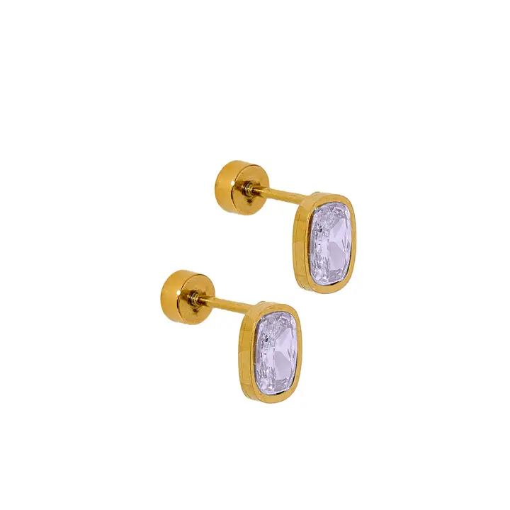 Screwback Stud Earrings - Kay Lavender – Southern Belle Boutique